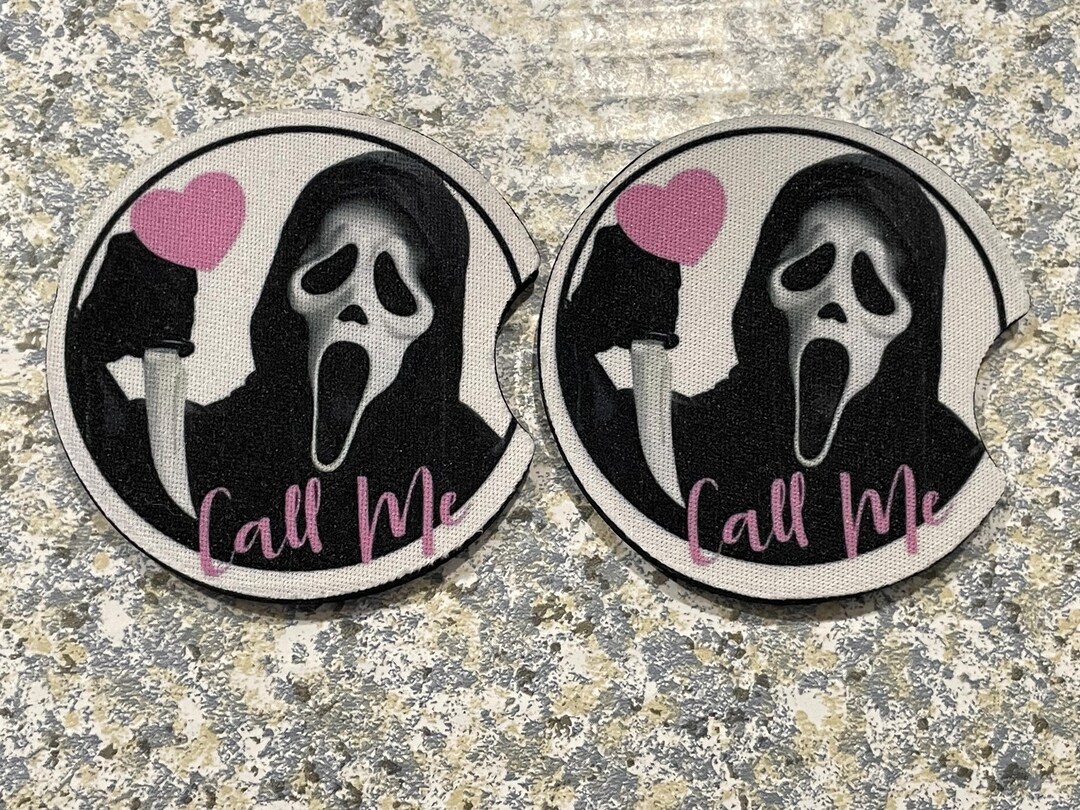 Horror Movie Car Coasters: Ghost Face Neoprene Coasters - Etsy