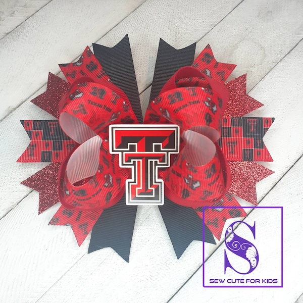 Texas Tech Hair Bow - Etsy