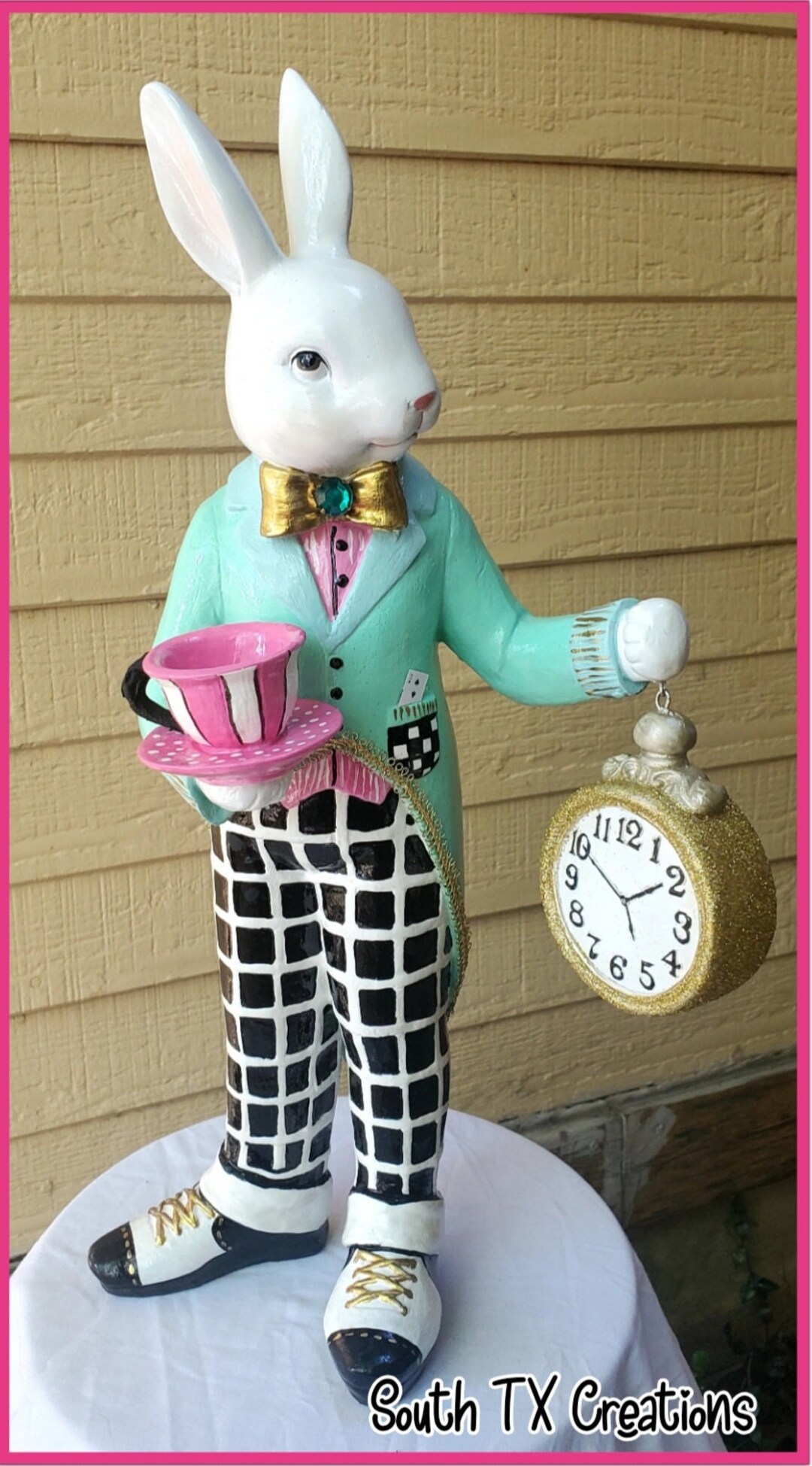 White Rabbit Figurine, Deluxe Dapper Rabbit, English Rabbit, White ...