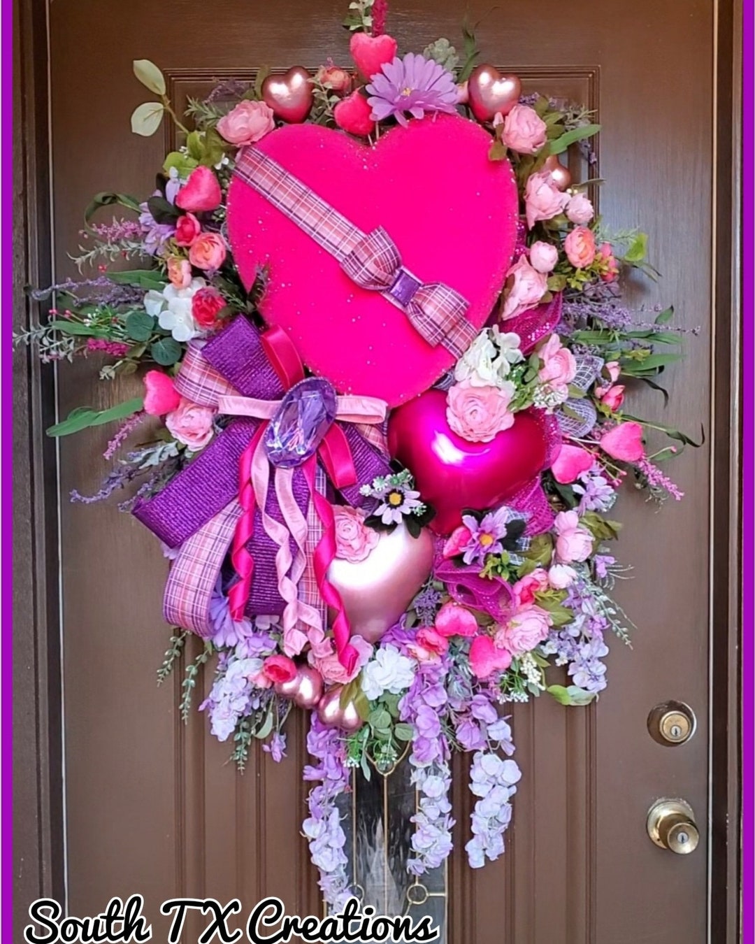 Valentine Wreath, Love Wreath, Love Decor, Valentine Decor, Heart ...