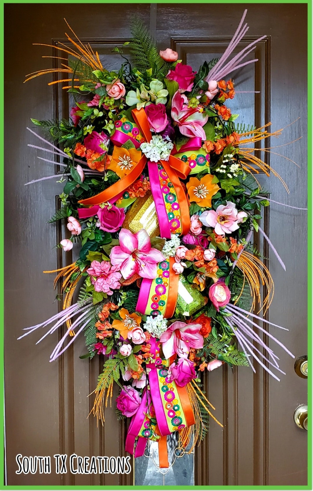 Summer Wreath, Summer Swag, Tropical Wreath, Summer Decor, Whimsical ...