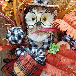 Fall Owl Centerpiece, Fall Centerpiece, Fall Floral Arrangement ...