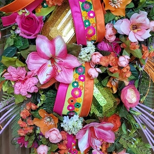 Summer Wreath, Summer Swag, Tropical Wreath, Summer Decor, Whimsical ...