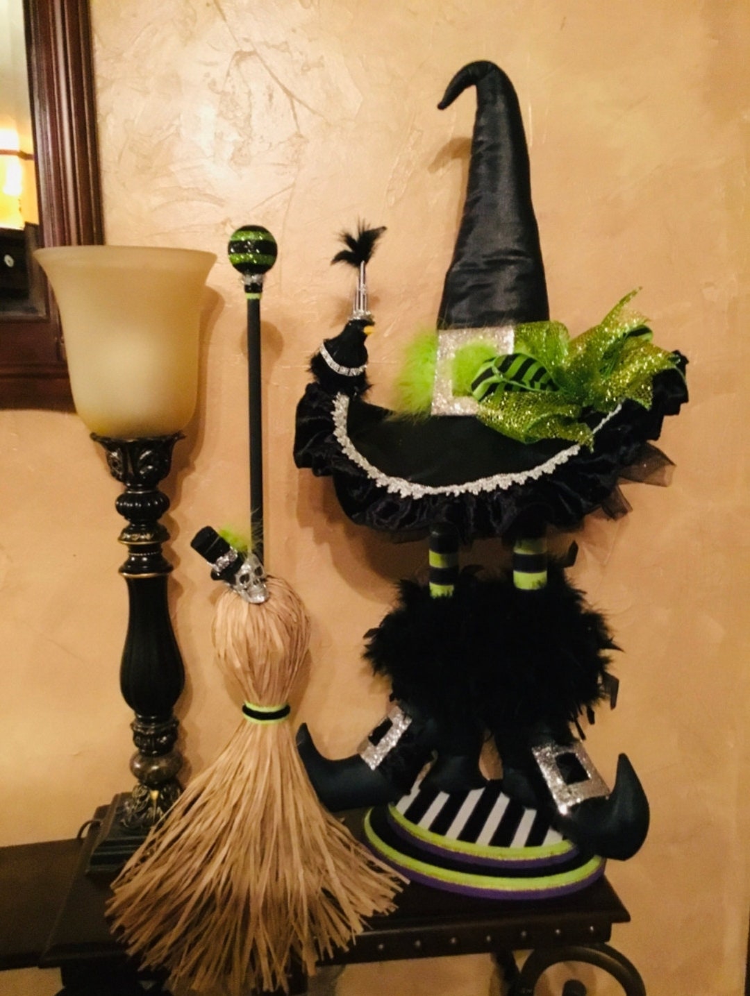 Character Witch Stand, Whimsical Witch, Witch Hat With Legs, Whitehall ...