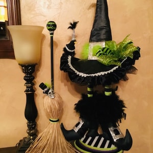 Character Witch Stand, Whimsical Witch, Witch Hat With Legs, Whitehall ...