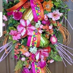 Summer Wreath, Summer Swag, Tropical Wreath, Summer Decor, Whimsical ...