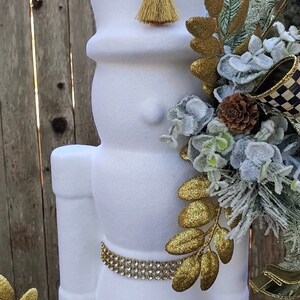 Nutcracker Centerpiece, Flocked Nutcracker, Christmas Nutcracker ...