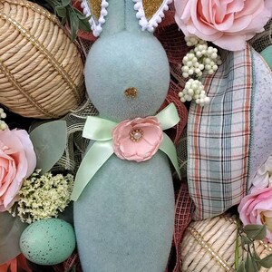 Bunny Boho Wreath, Easter Wreath, Easter Bunny, Boho Wreath, Glam Decor ...