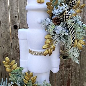 Nutcracker Centerpiece, Flocked Nutcracker, Christmas Nutcracker ...