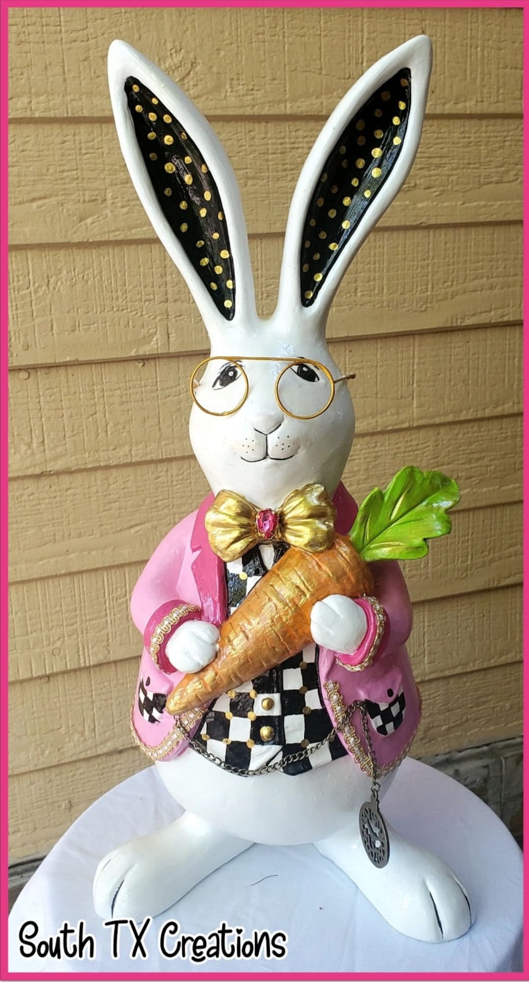 White Rabbit Figurine, Deluxe Dapper Rabbit, English Rabbit, White ...