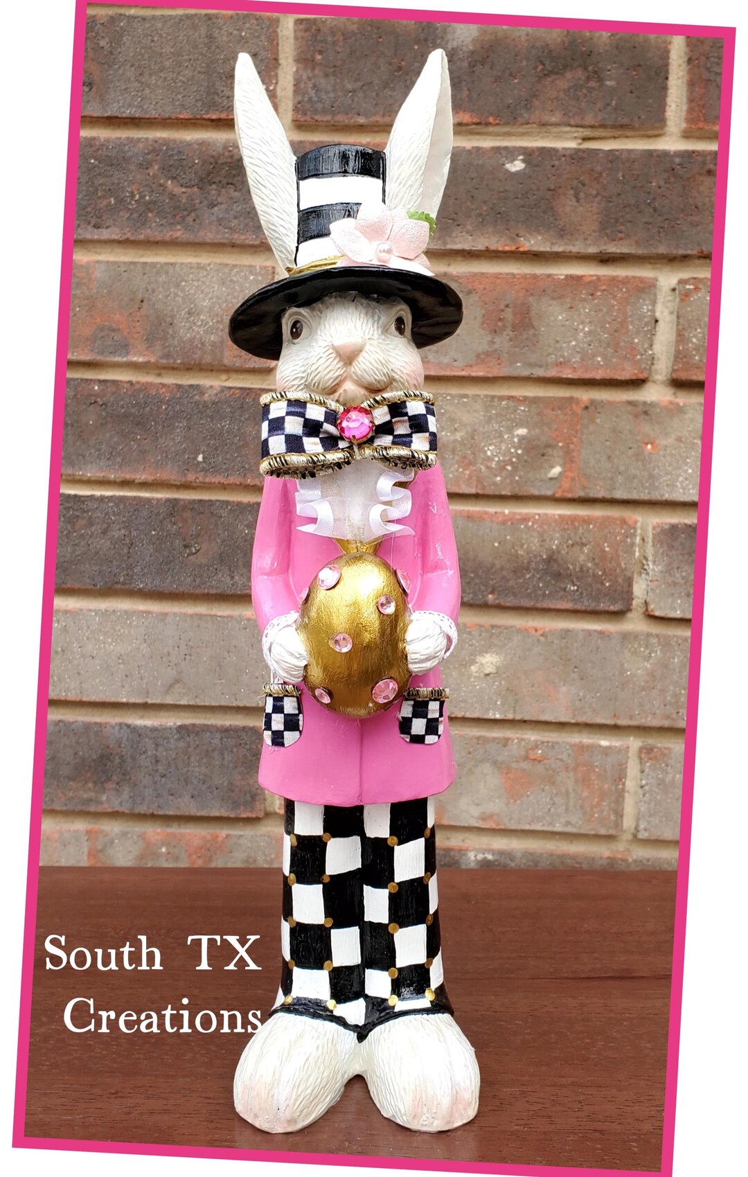 White Rabbit Figurine, Deluxe Dapper Rabbit, English Rabbit, White ...