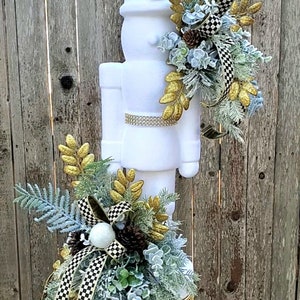 Nutcracker Centerpiece, Flocked Nutcracker, Christmas Nutcracker ...