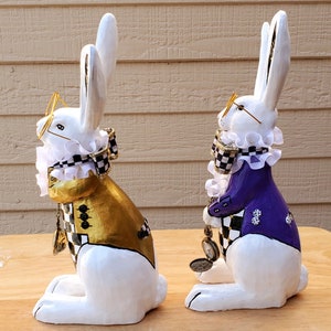 White Rabbit, Alice in Wonderland White Rabbit, Easter Rabbit,hand ...