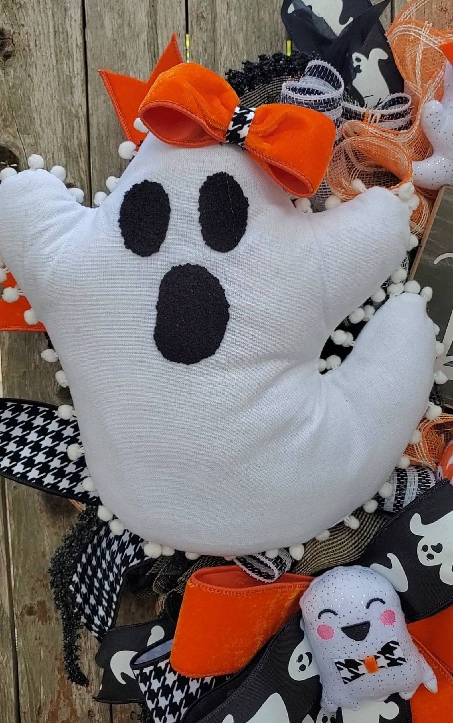 Halloween Wreath Ghost Wreath Spooky Wreath Halloween - Etsy