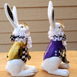 White Rabbit, Alice in Wonderland White Rabbit, Easter Rabbit,hand ...