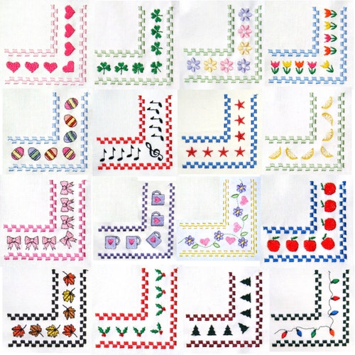 Set OF 5 Borders Machine Embroidery Designs Line Embroidery - Etsy