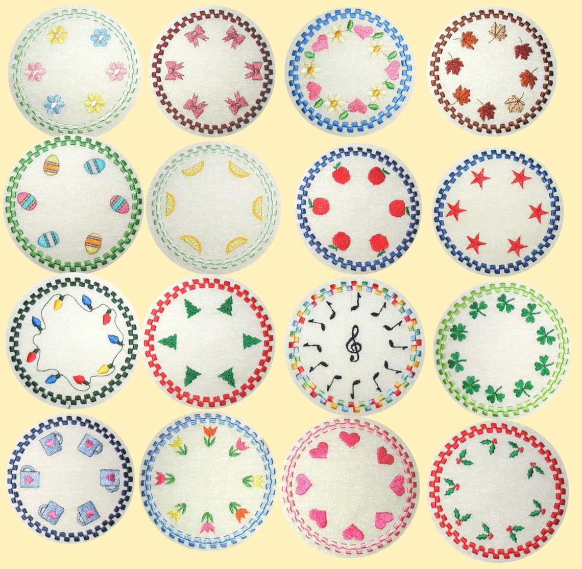 Circles, Coaster and More! Machine Embroidery Designs - Etsy