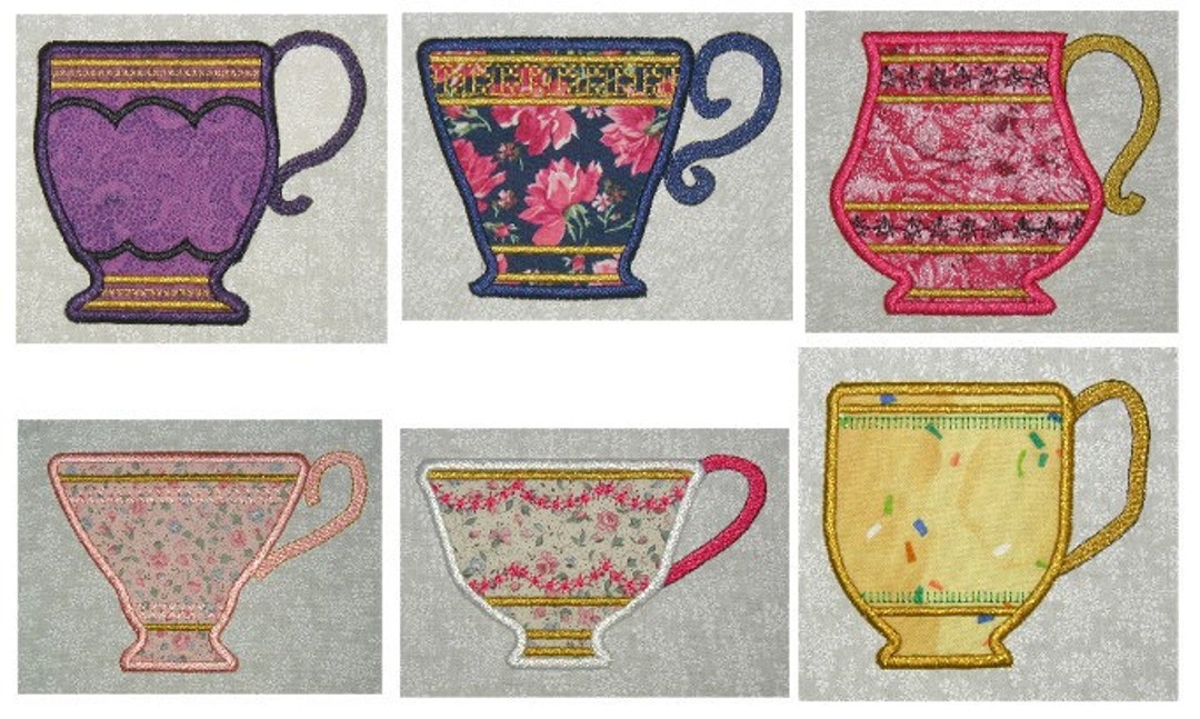Teatime Applique Machine Embroidery Designs - Etsy