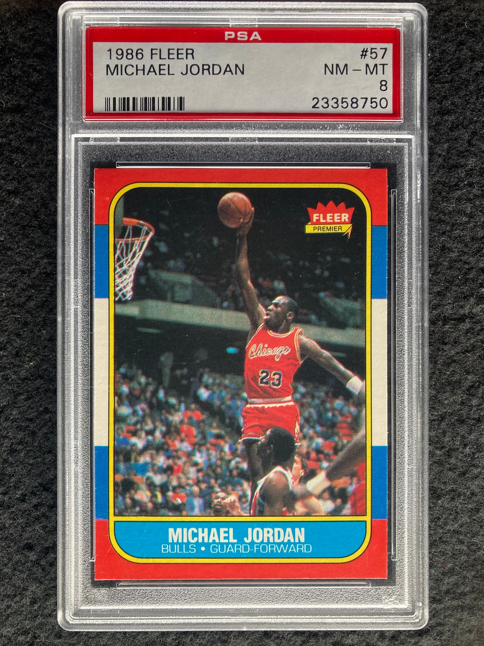 1986 Fleer Michael Jordan PSA 8 Rookie Card 57 STUNNING Front | Etsy