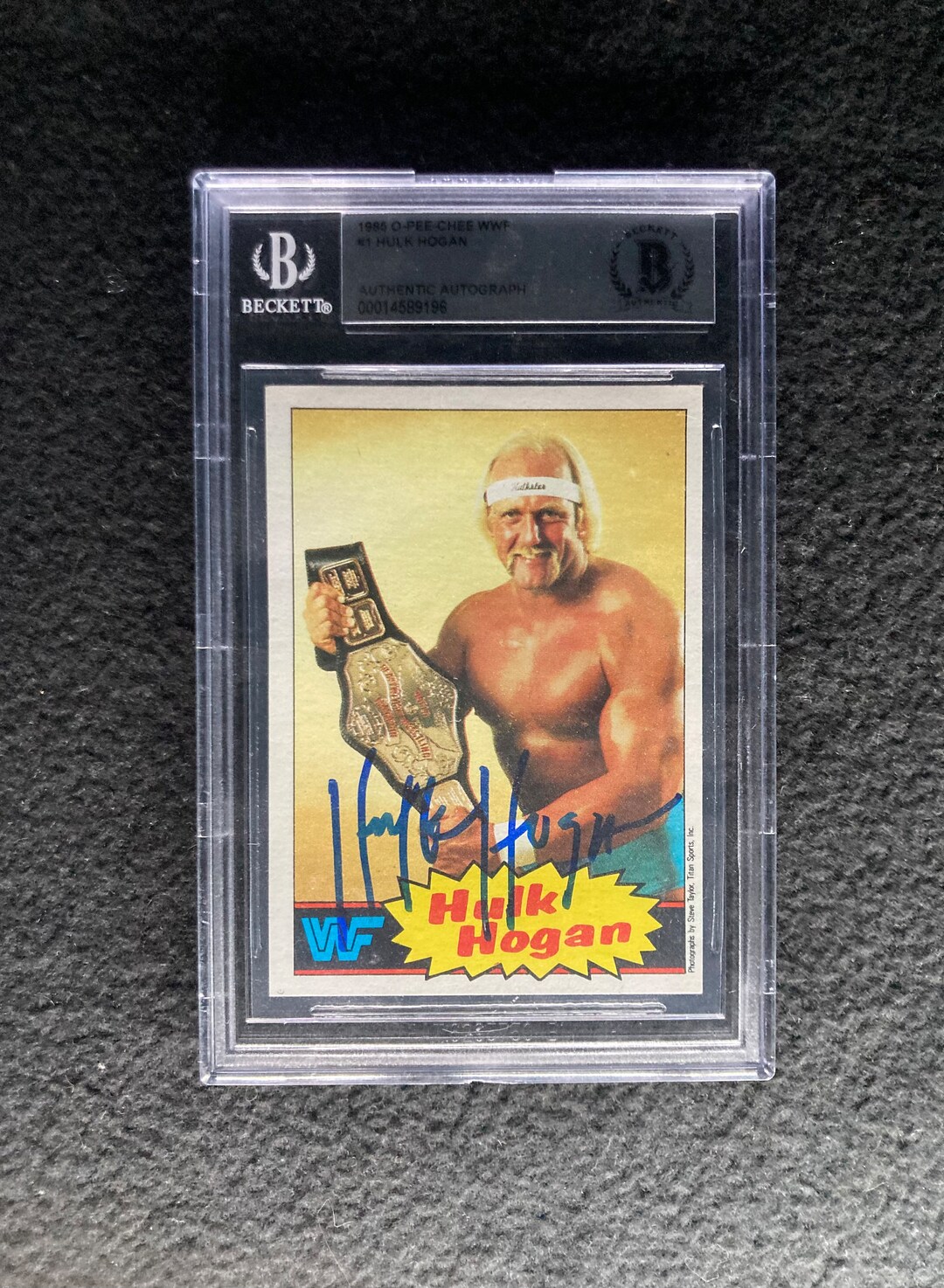 1985 O-pee-chee WWF Hulk Hogan 1 Signed Rookie Card BAS - Etsy