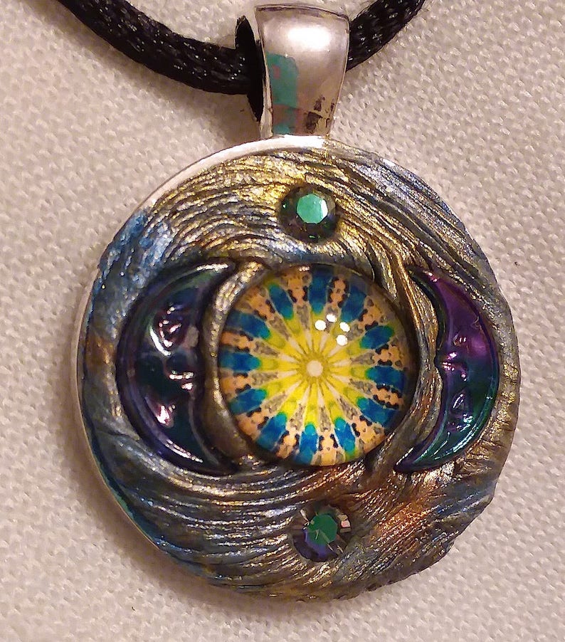 Sun Moon Celestial Mystical Gypsy Mandala Mosaic - Etsy