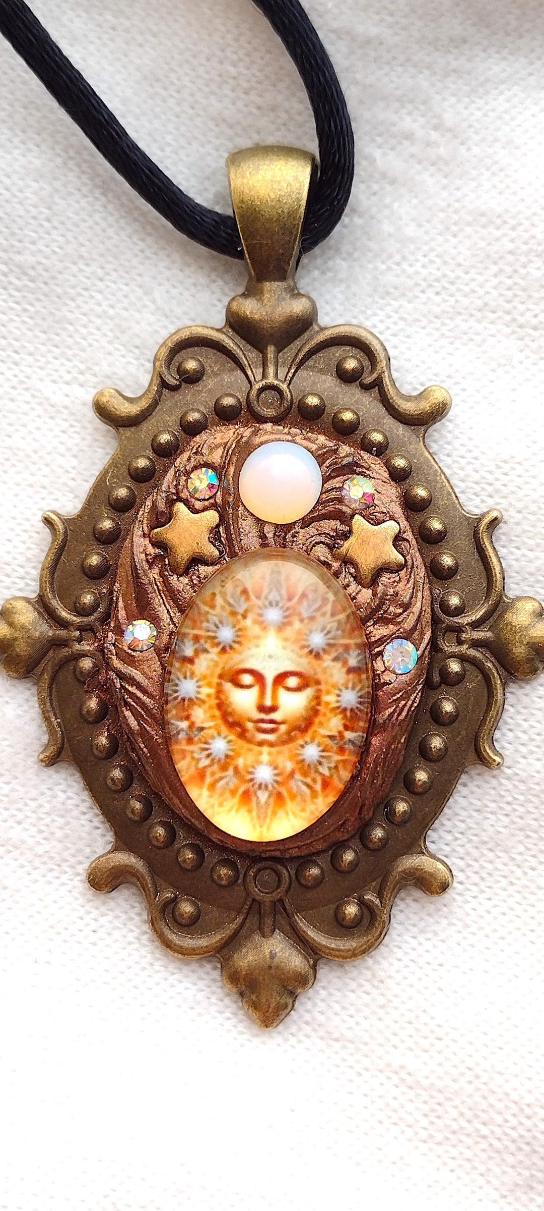 Celestial, Sun, Mystical, Gypsy, Amulet, Pendant, PA-668 - Etsy