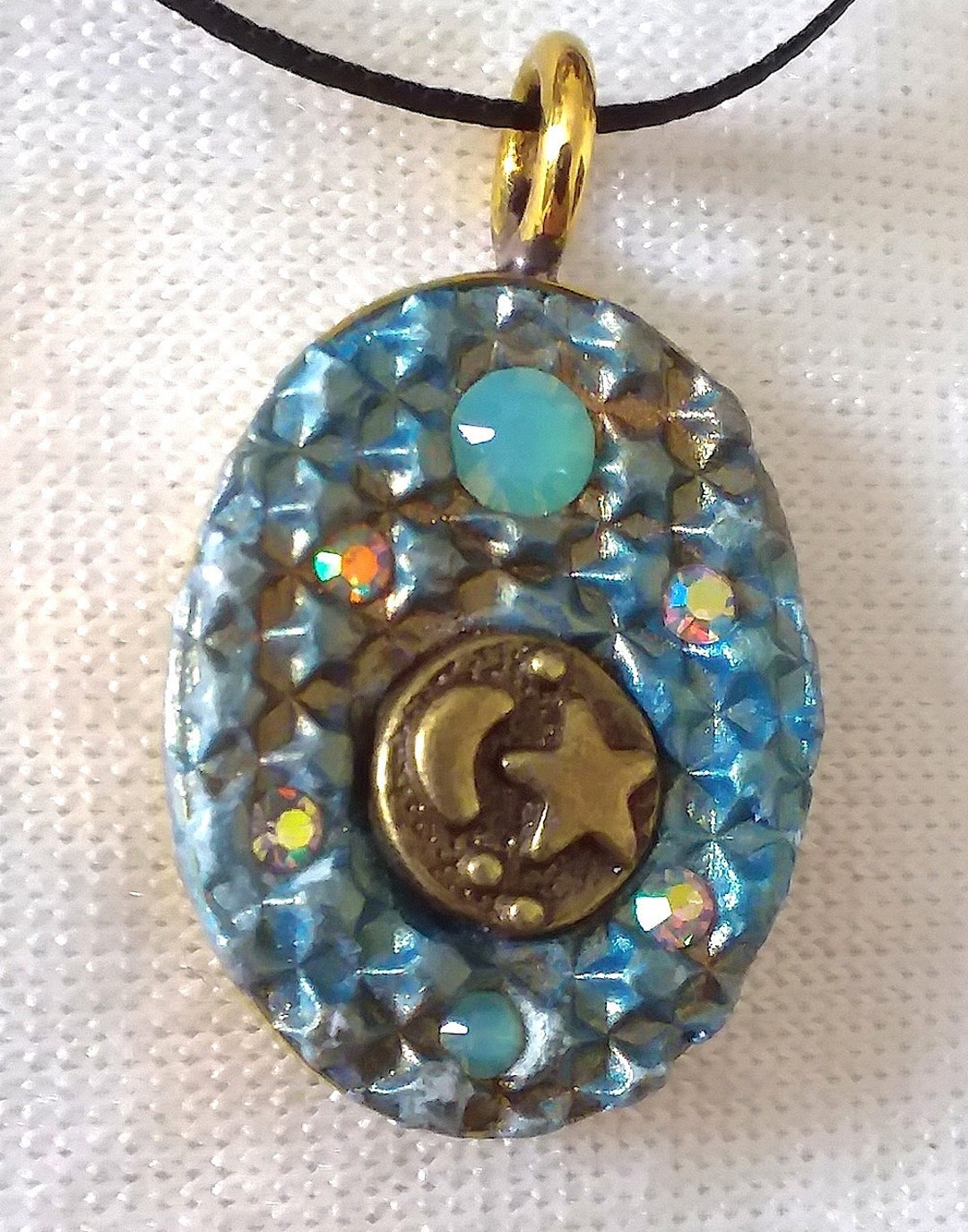 Stars, Moon, Magical, Celestial, Gypsy, Petite, Pendant, PA-135 - Etsy.de