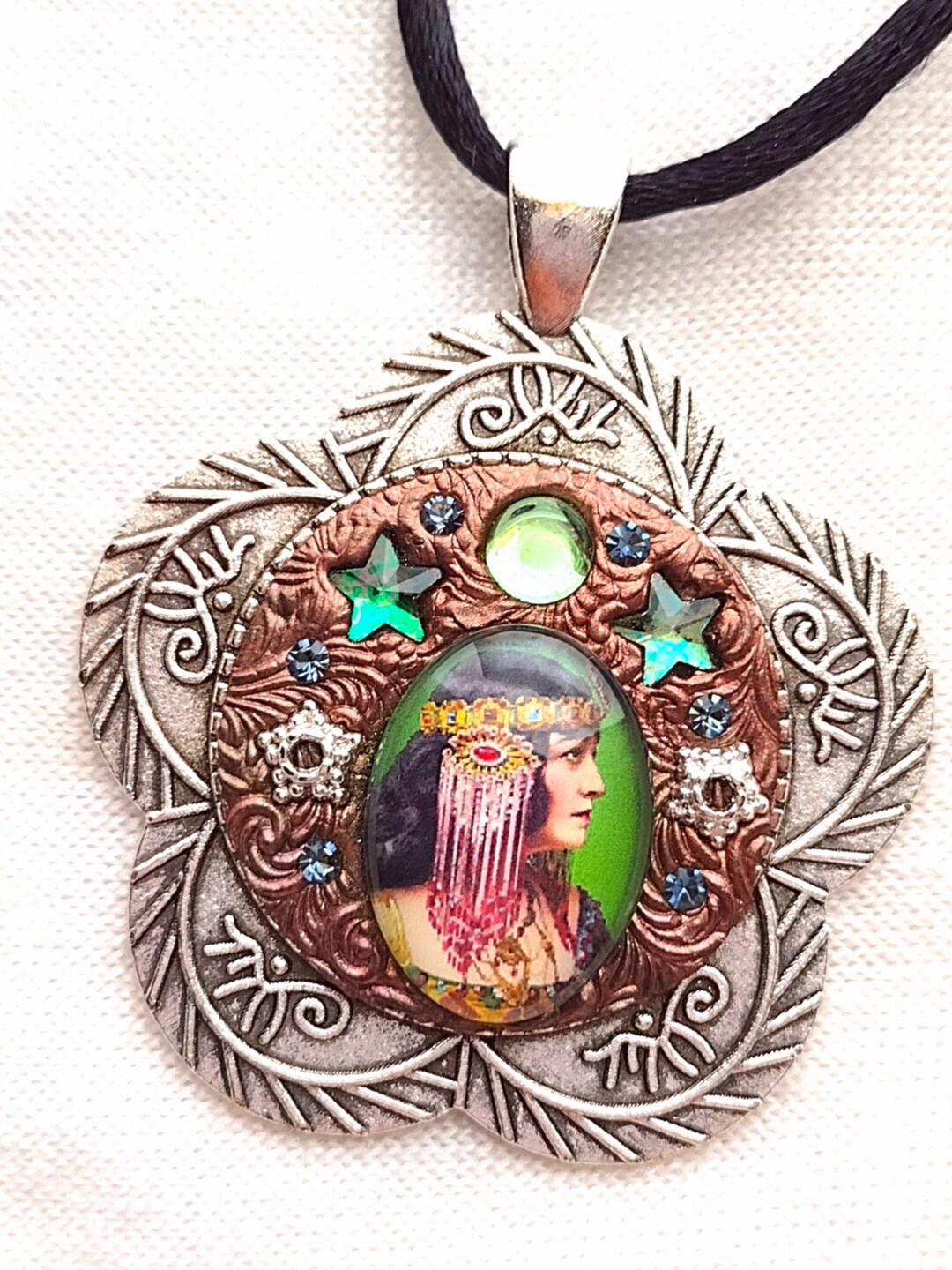 Art Nouveau, Exotic, Gypsy, Celestial, Mystical, Pendant, PA-528 - Etsy