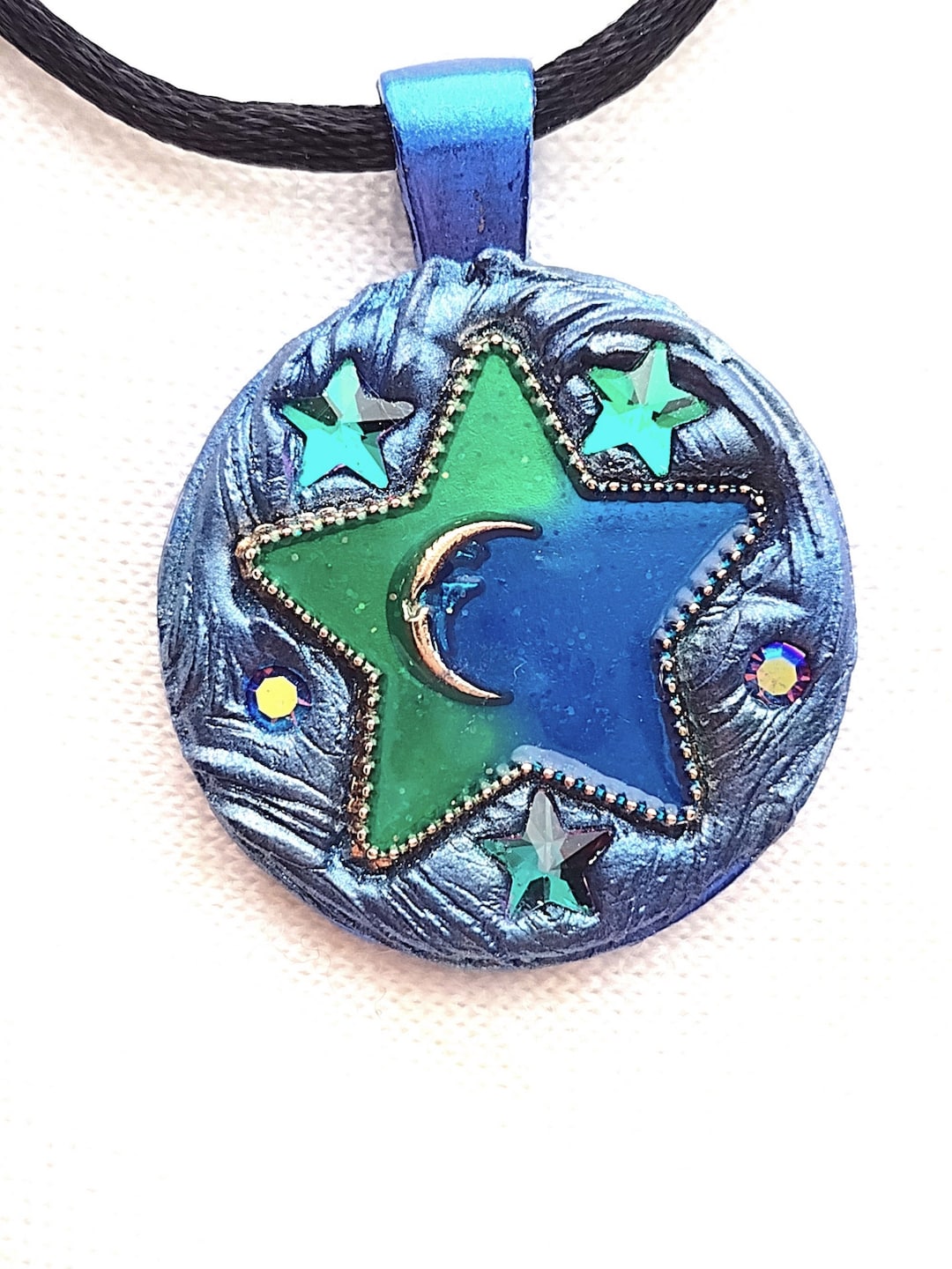 Celestial, Gypsy, Mystical, Star, Moon, Amulet, Pendant, PA-561 - Etsy