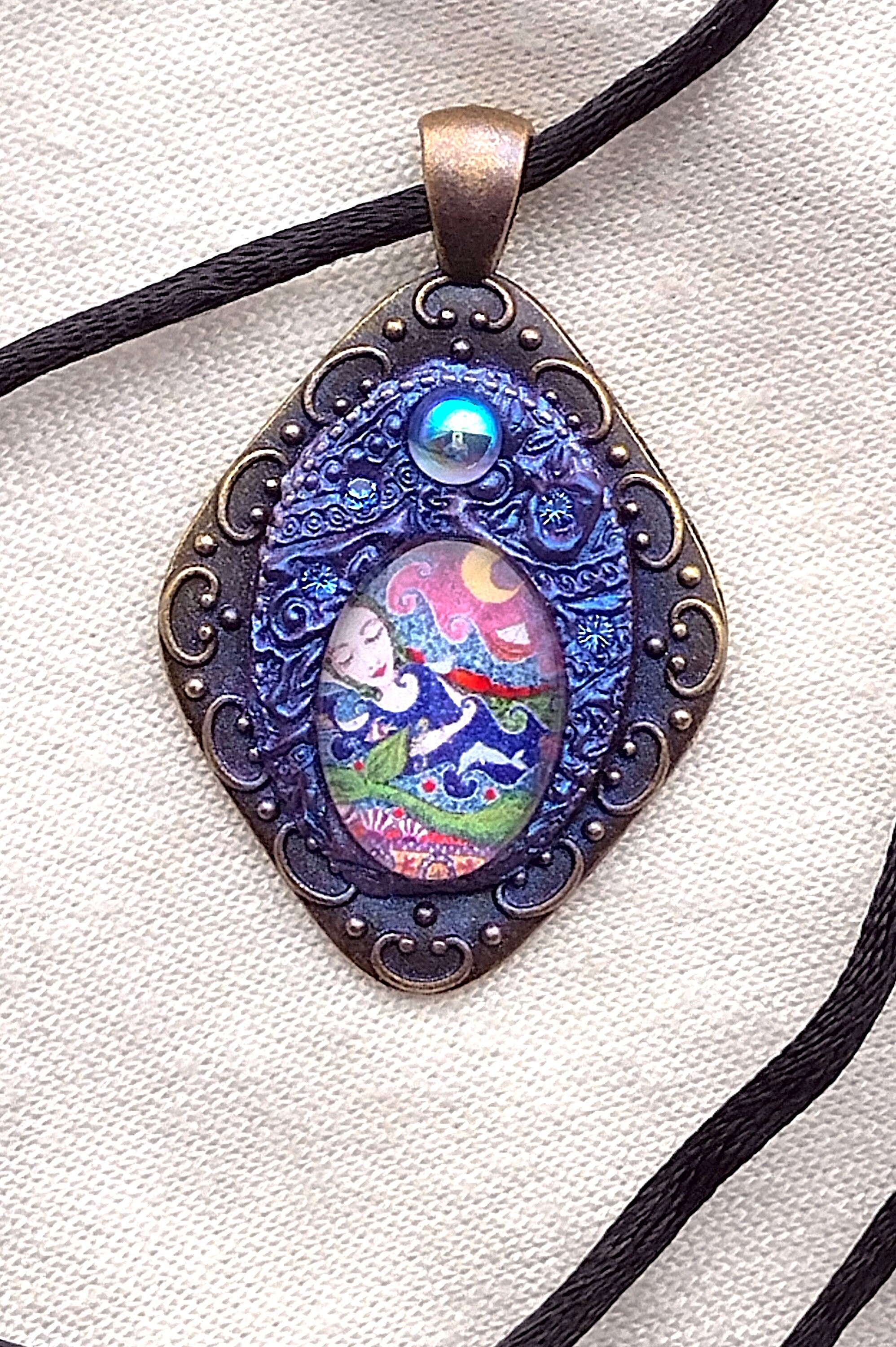 Celestial, Mysterious, Sleeping Lady, Gypsy, Pendant, PA-435 - Etsy