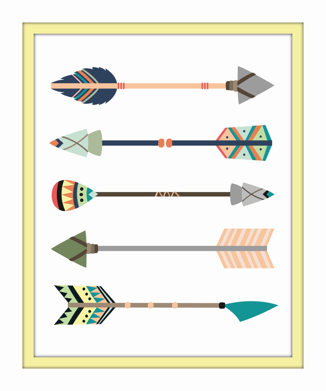 Tribal Themed Nursery Tribal Arrows Print Tribal Nursery - Etsy