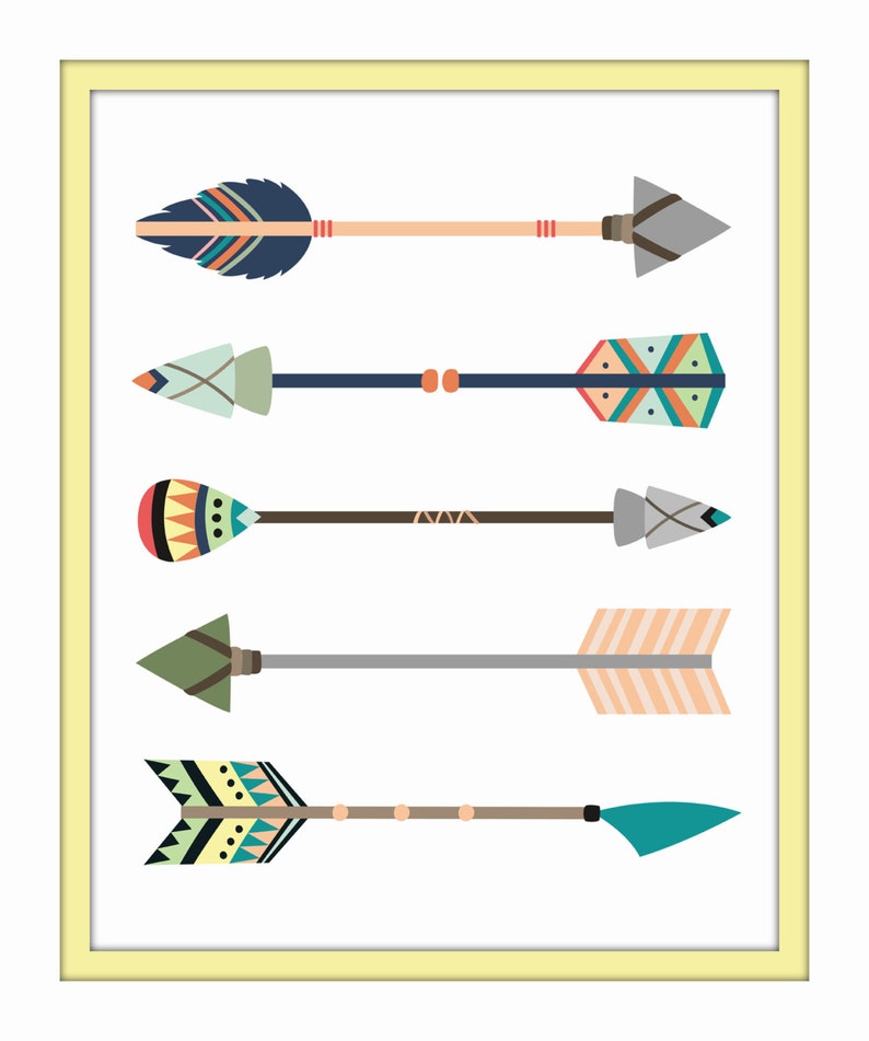 Tribal Themed Nursery Tribal Arrows Print Tribal Nursery - Etsy