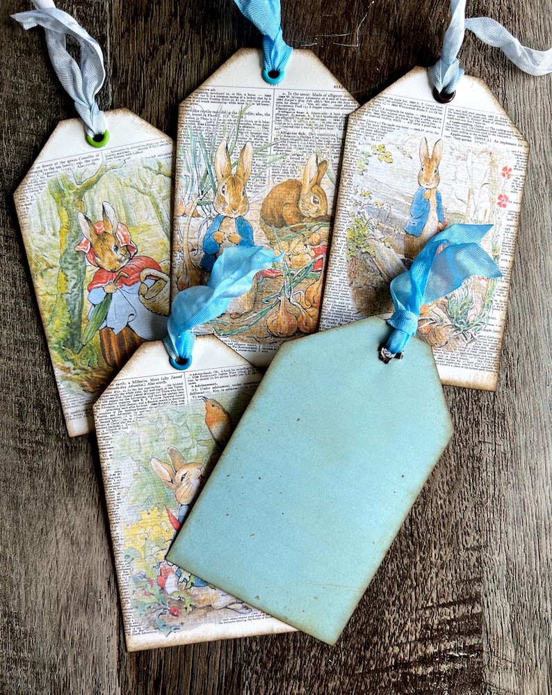 Vintage Peter Rabbit Gift Tags, Junk Journal Ephemera, Set of 5 - Etsy