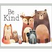 Nursery Animal Decor Be Kind Woodland Animals Woodland - Etsy