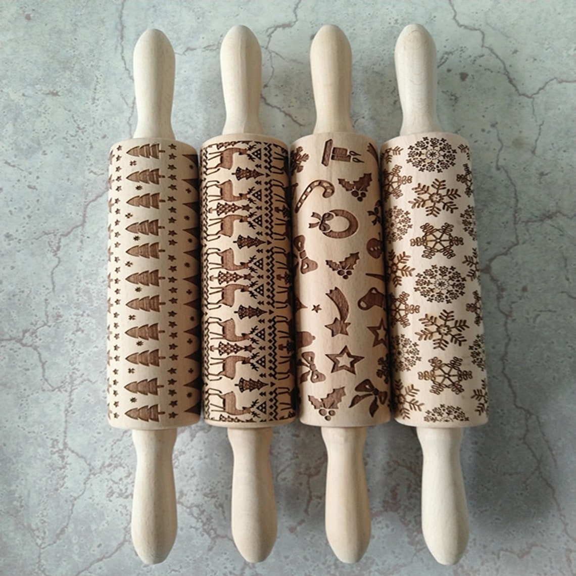 Christmas Wooden Rolling Pin Engraved Embossing Rolling Pin | Etsy Christmas Wooden Rolling Pin Engraved Embossing Rolling Pin | Etsy