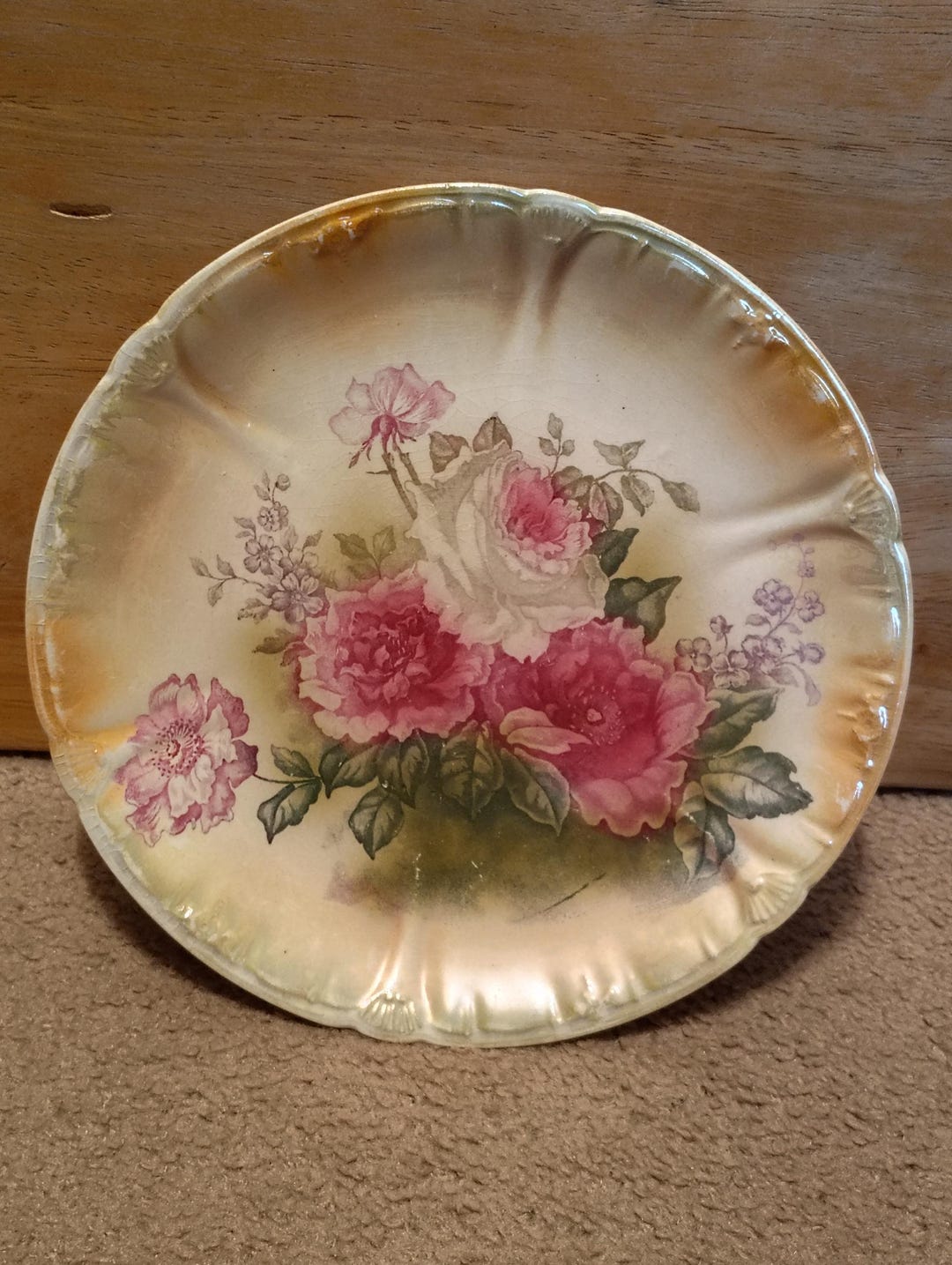 Antique Rare Find Bonn Franz Porcelain Floral German Plate - Etsy