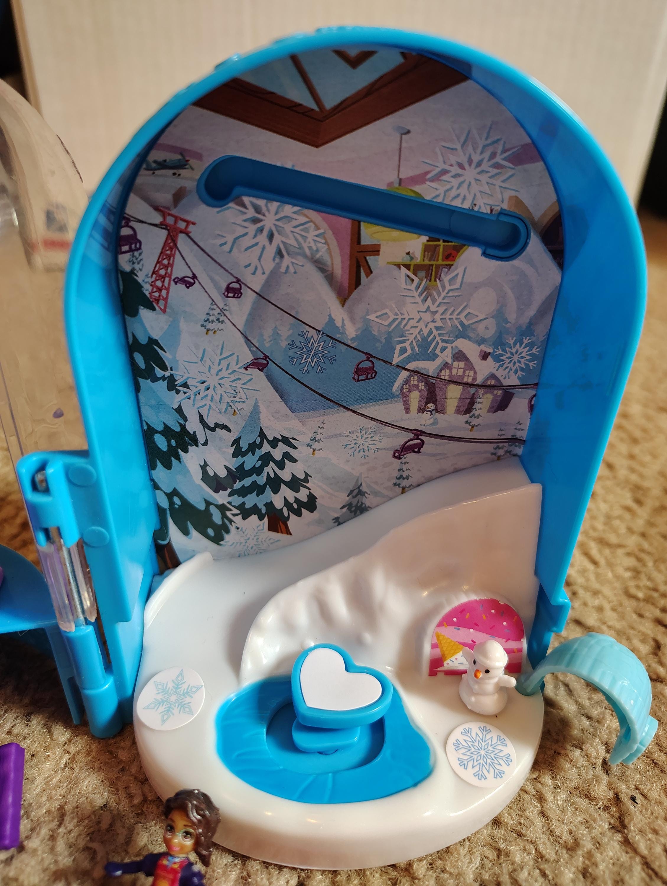 Polly Pocket Snowball Doll Playset With Polly and Sled - Etsy