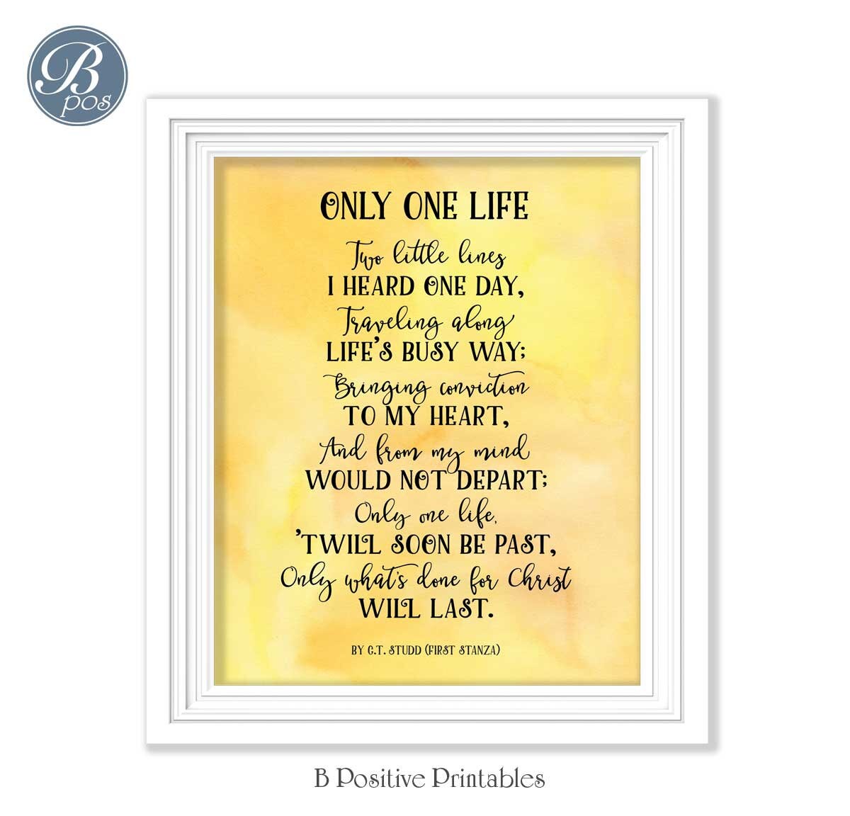 INSTANT DOWNLOAD Christian Poster 8x10 Home Decor Only One - Etsy