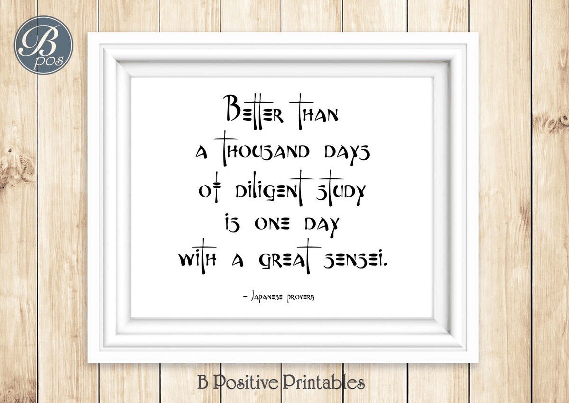Sensei Gift, Karate Gift, Karate Quote, Martial Arts, Printable Art ...