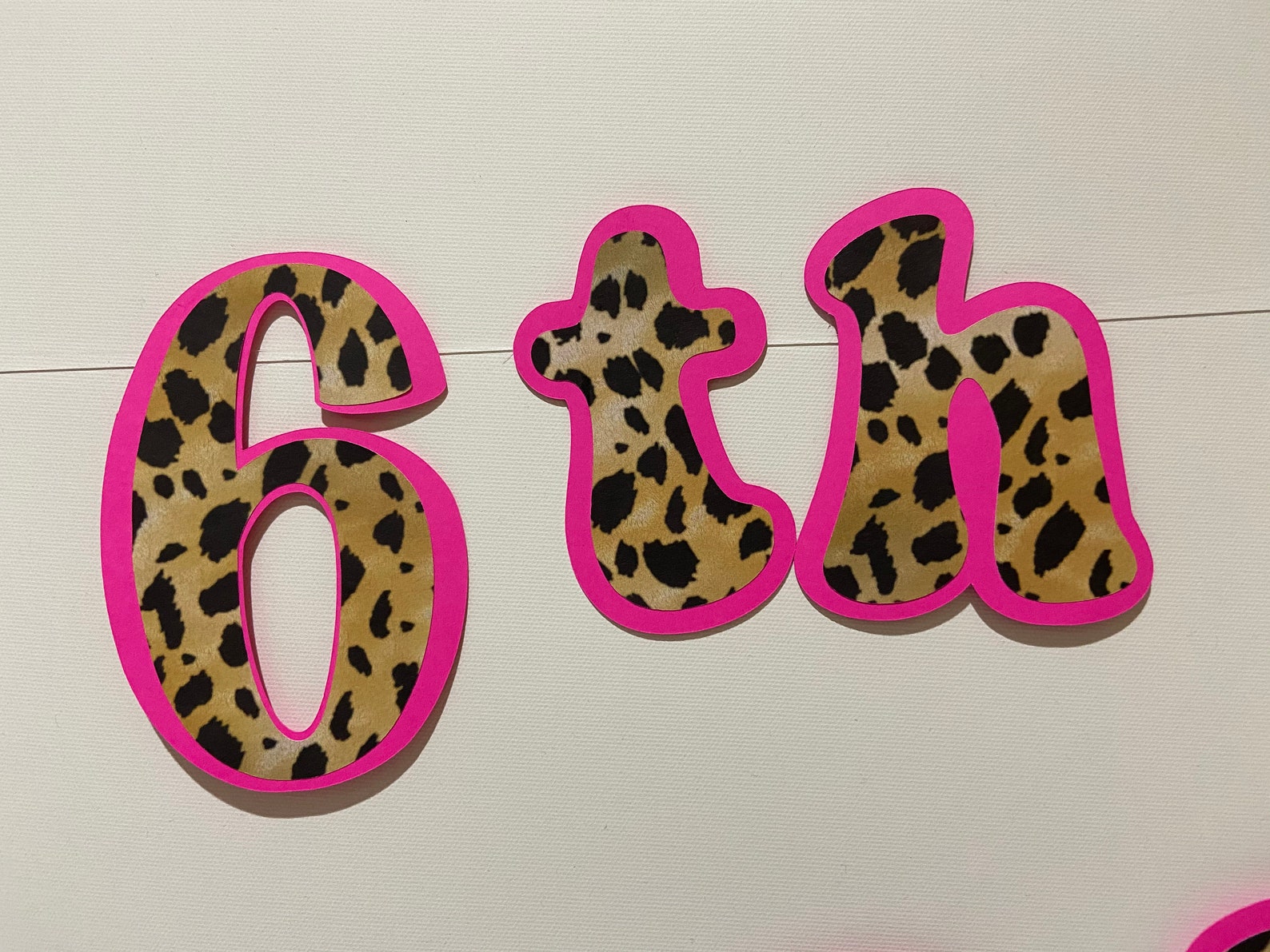 Cheetah Hot Pink Banner Cheetah Birthday Banner Leopard - Etsy