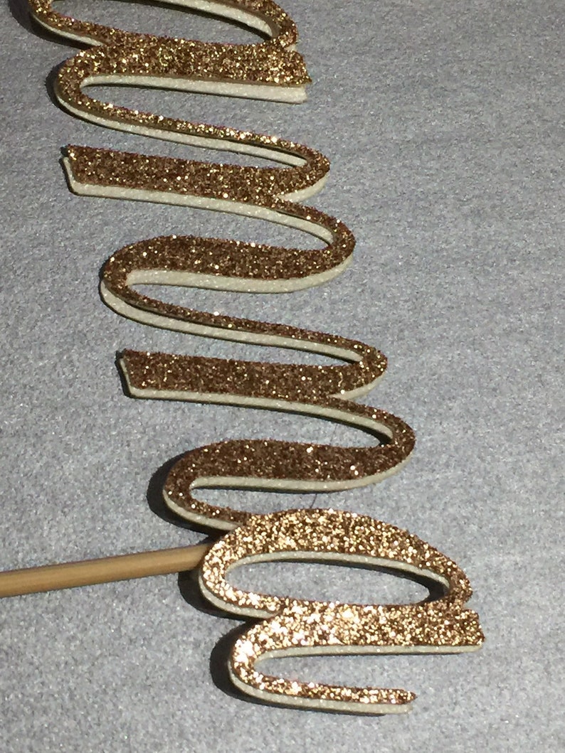 Custom Gold Glitter Cake Topper - Etsy