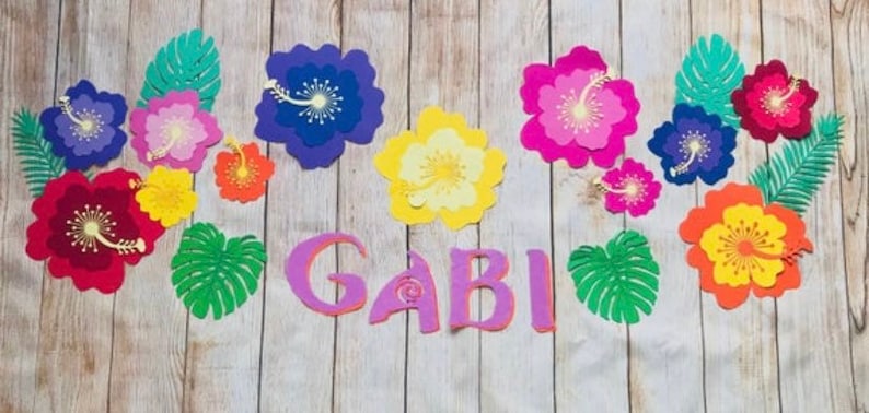 Luau Birthday Banner Hawaiian Party Banner Hibiscus Birthday - Etsy
