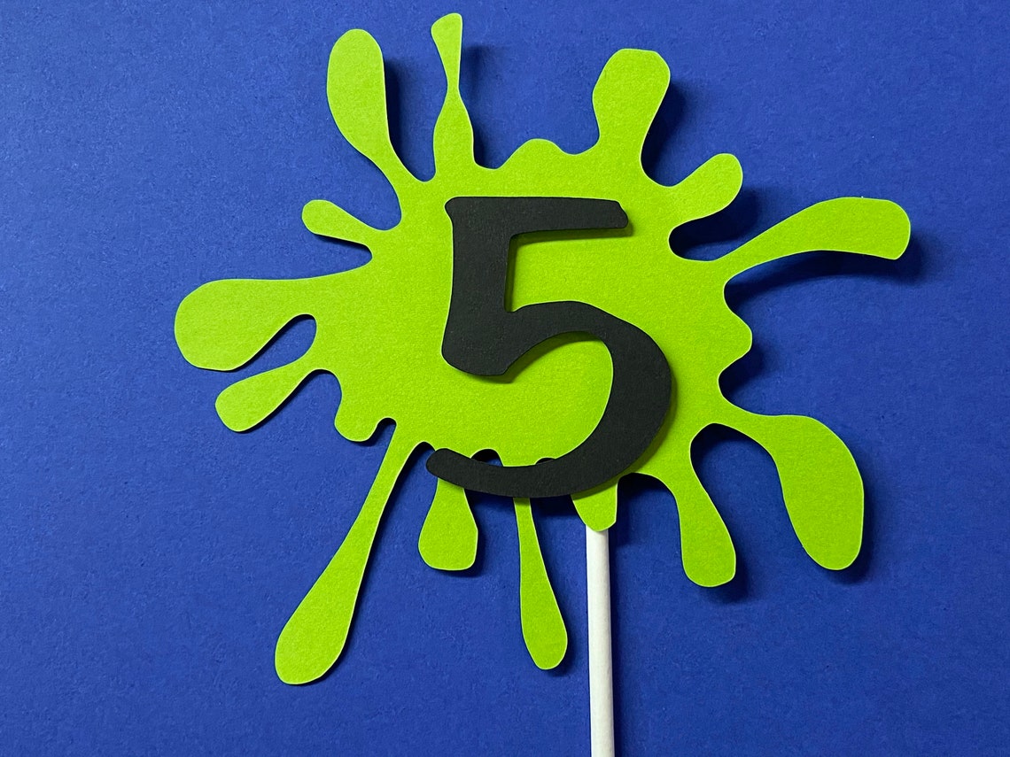 Slime Party Cake Topper Paint Cake Topper Custom Cake - Etsy