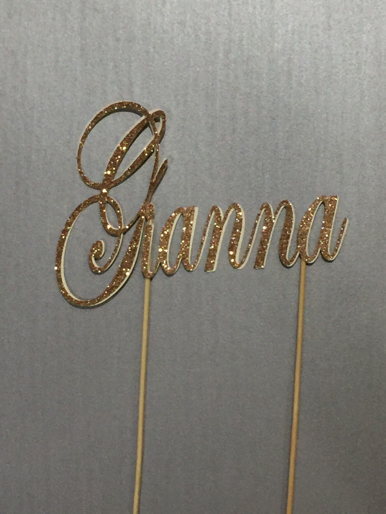 Custom Gold Glitter Cake Topper - Etsy