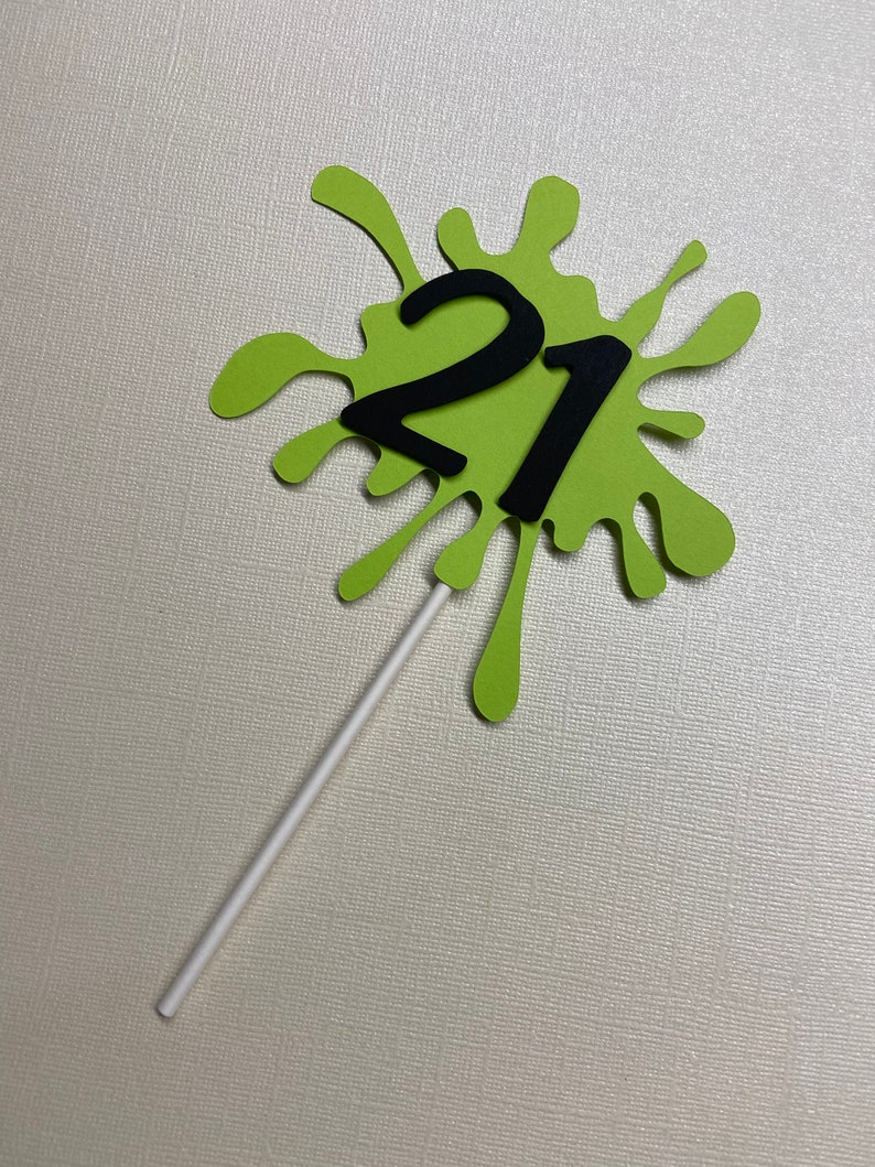 Slime Party Cake Topper Paint Cake Topper Custom Cake - Etsy
