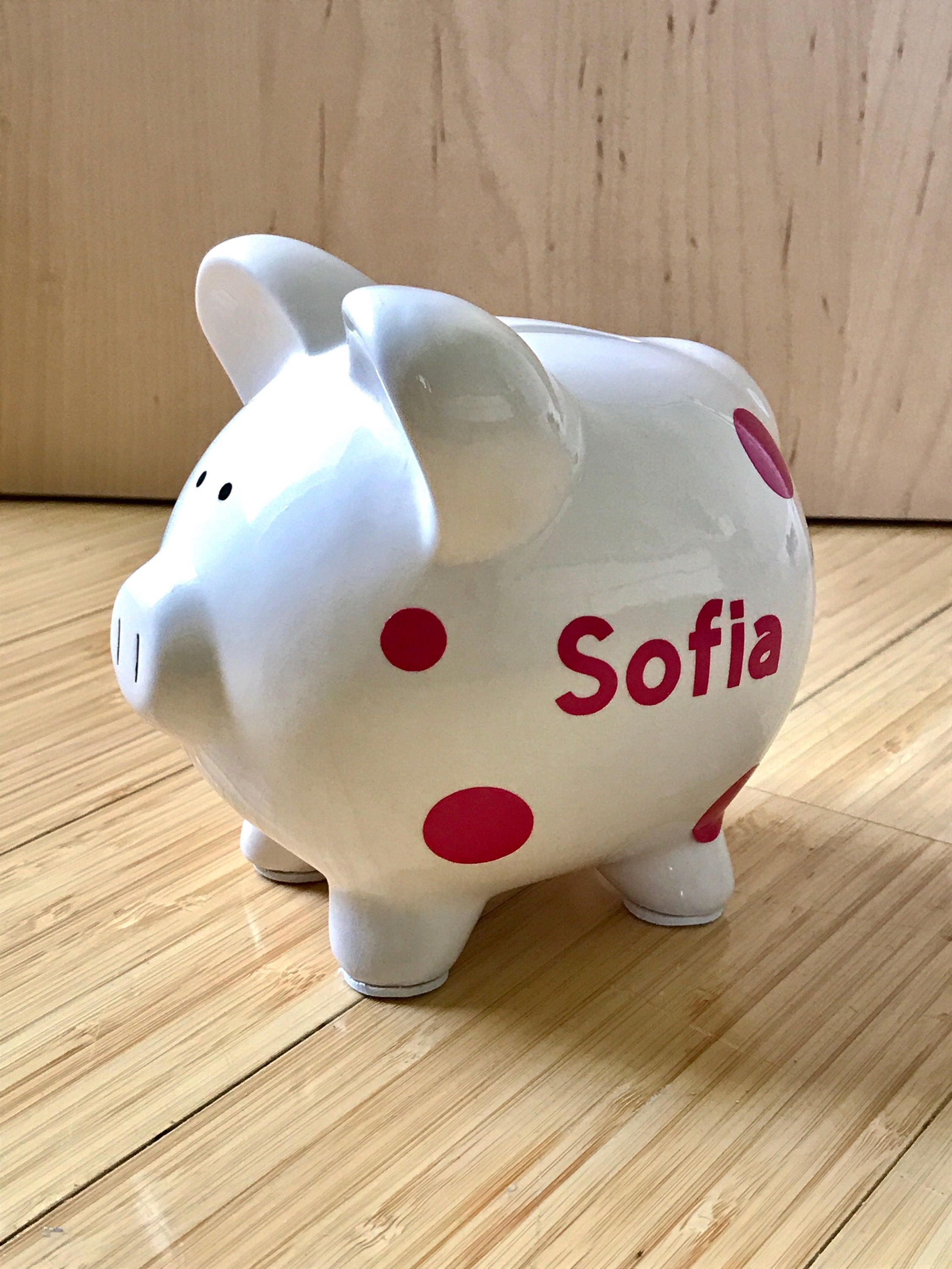 Piggy bank Personalized gift Custom piggy bank Girl | Etsy