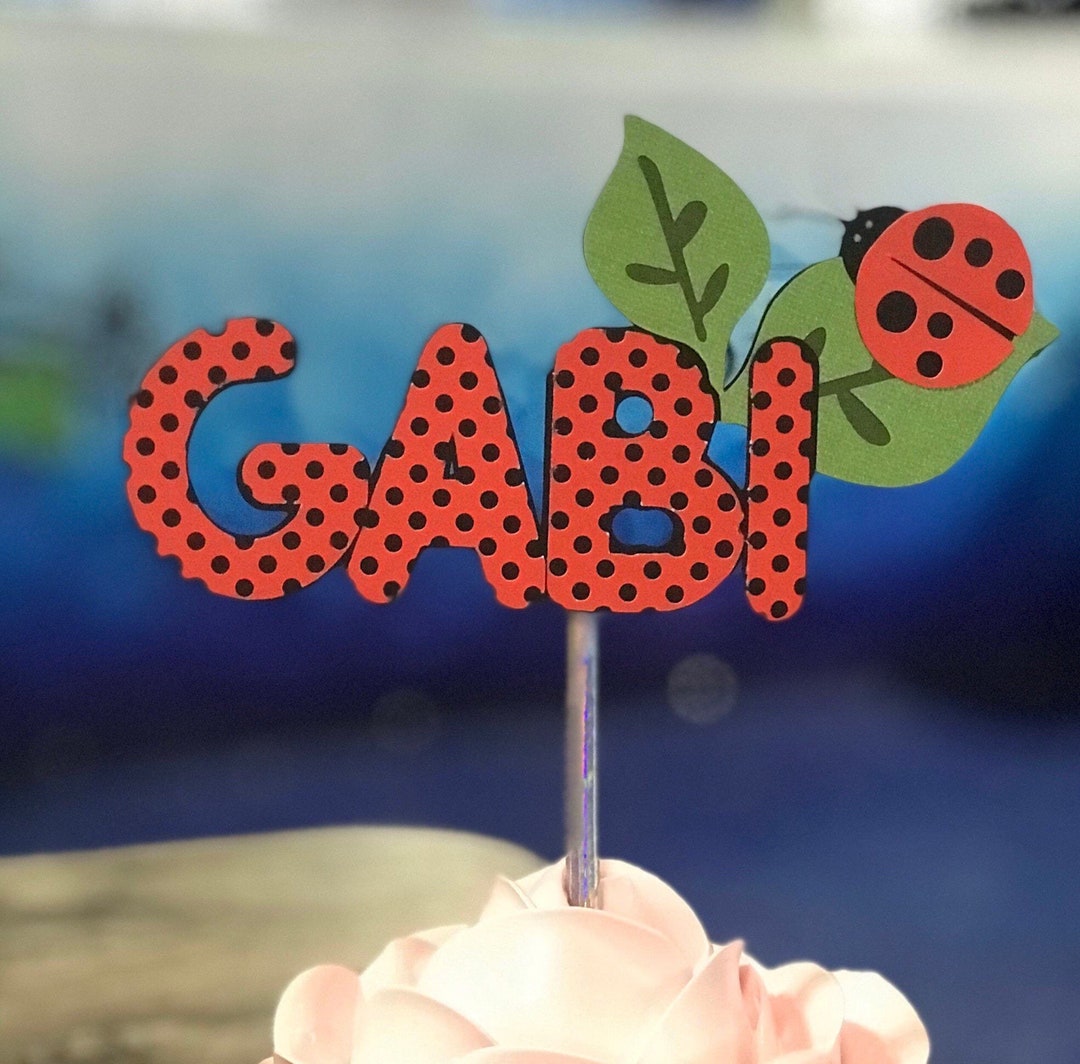 Ladybug Cake Topper - ONE Ladybug Cake Topper - Lady Bug 1st Birthday ...