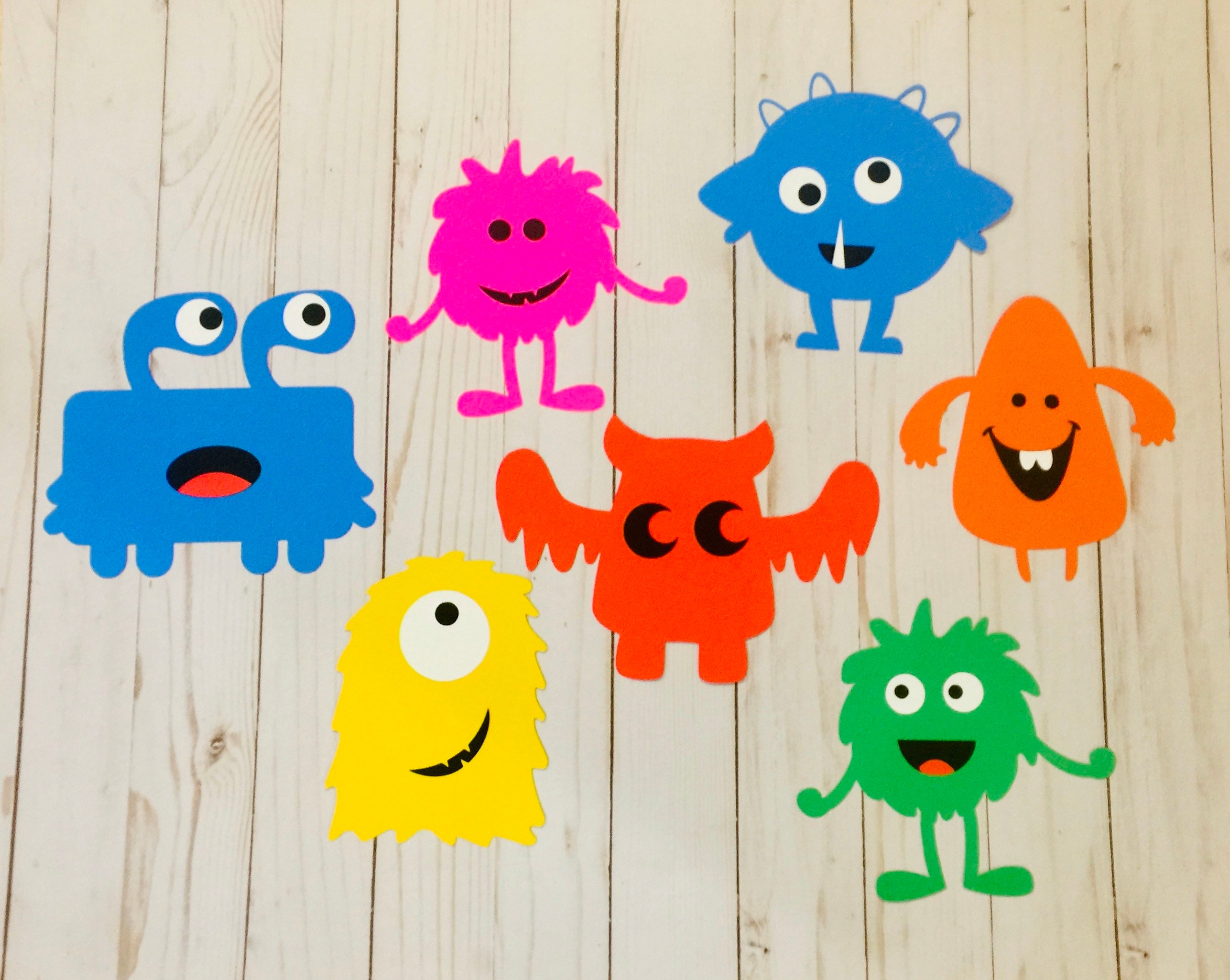 15 Monster Cutouts Die Cuts 5 - Etsy UK