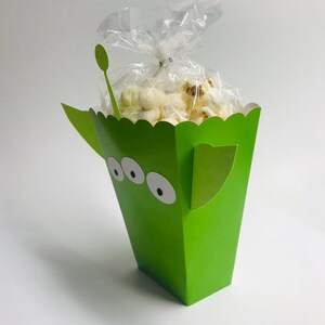 Alien Popcorn Box, Martian Popcorn Box, Alien Party Table Decoration ...