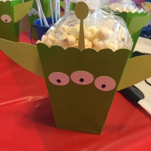 Alien Popcorn Box, Martian Popcorn Box, Alien Party Table Decoration ...